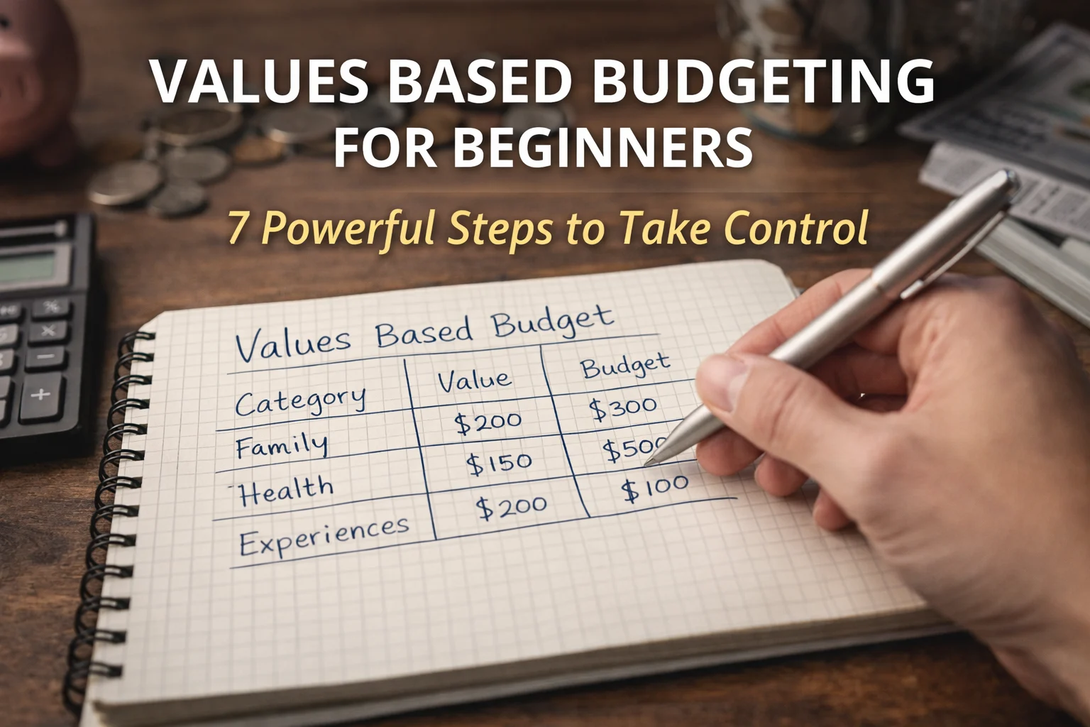 Values Based Budgeting for Beginners: 7 Powerful Steps to Take Control